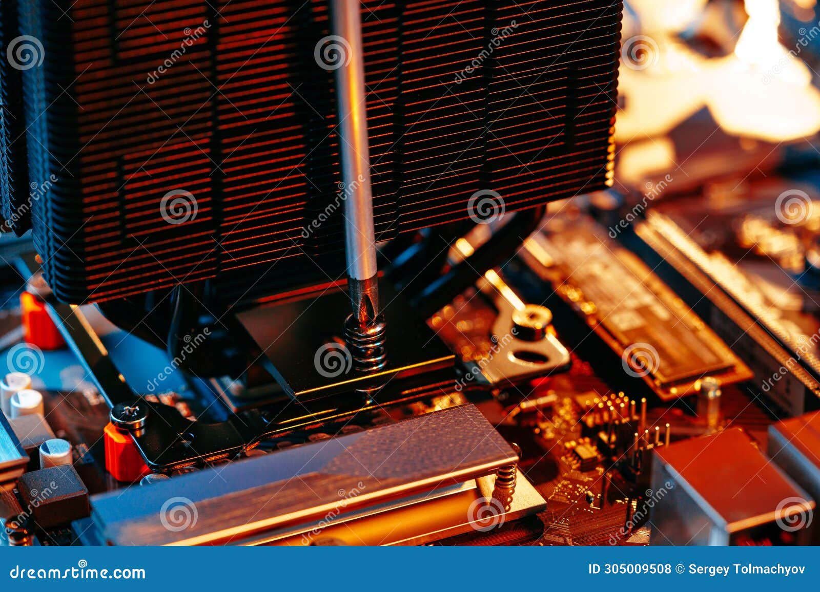Computer Part Circuit Board Close Up Photo Stock Photo - Image of ...