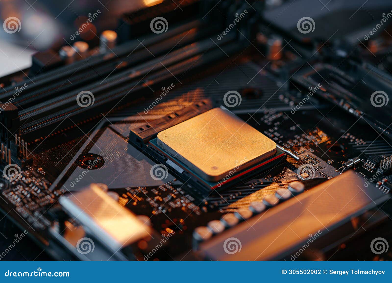 Computer Part Circuit Board Close Up Photo Stock Photo - Image of ...