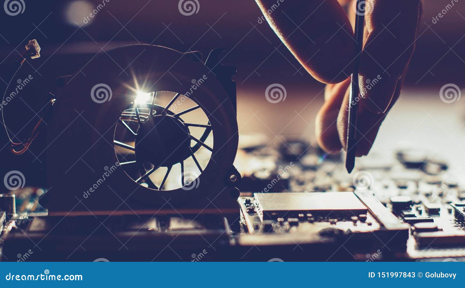 Computer Part Repair Disassembled Motherboard Stock Image - Image of ...