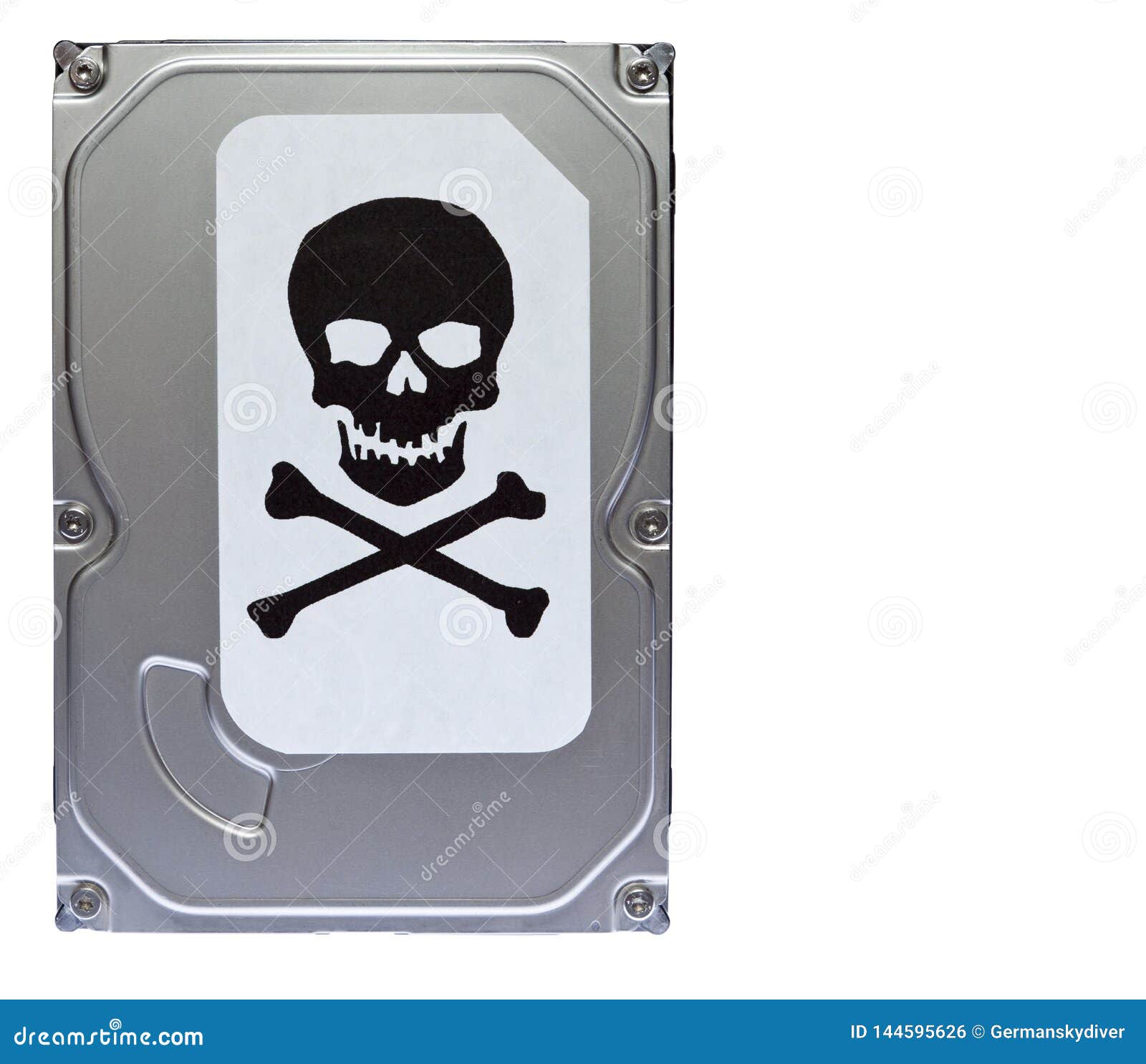 Hard Drive with the Label of Virus Infection. Stock Photo - Image of ...