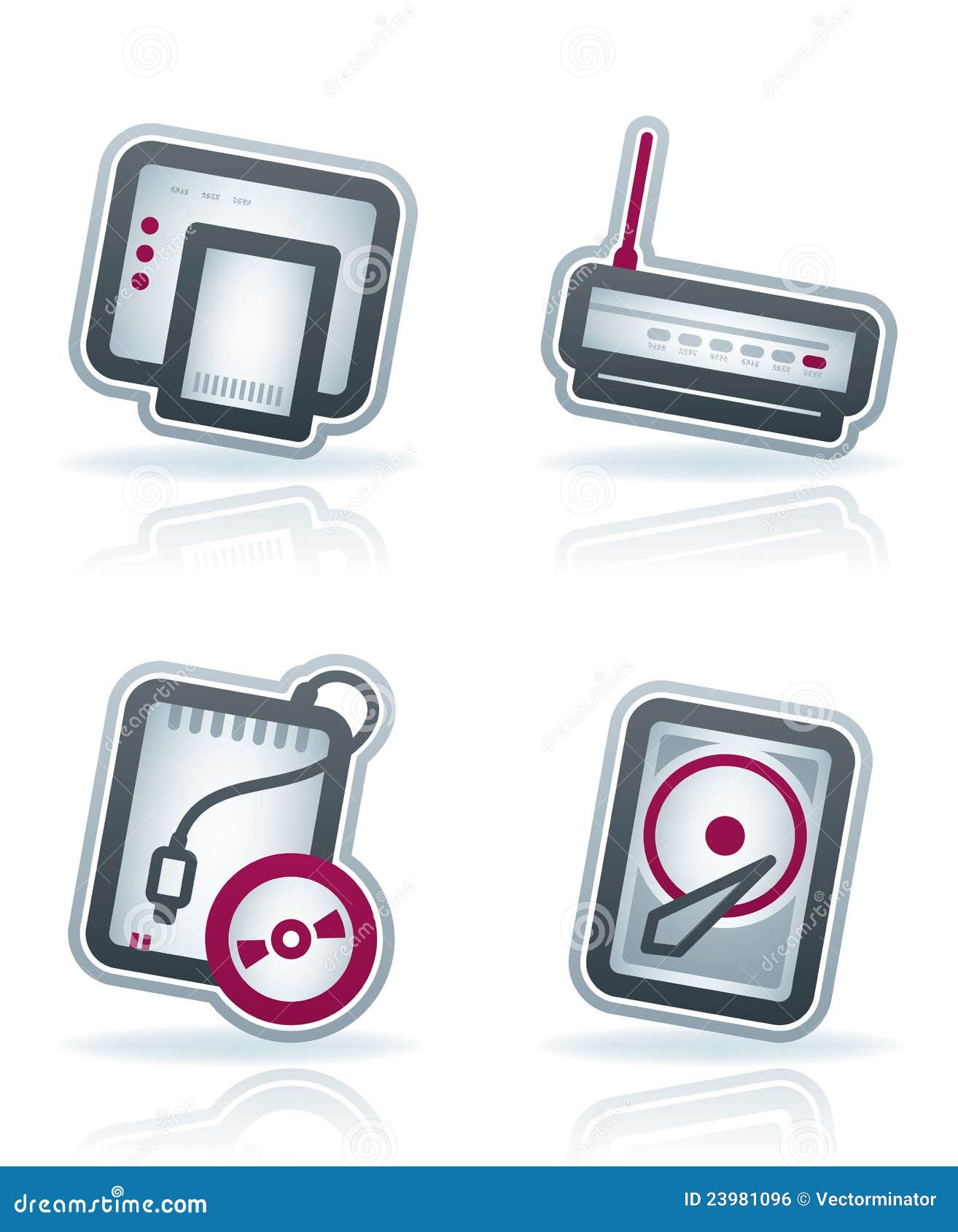 Computer Parts Cartoon Vector | CartoonDealer.com #26535073