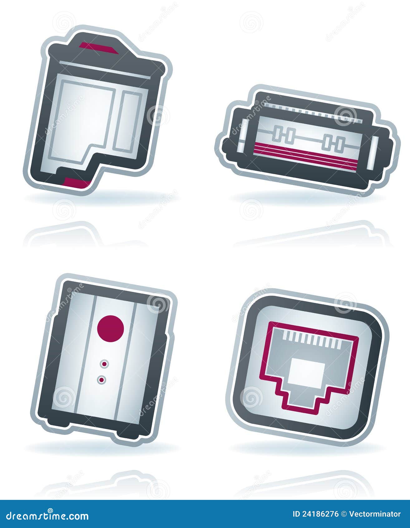 Computer Parts Cartoon Vector | CartoonDealer.com #26535073