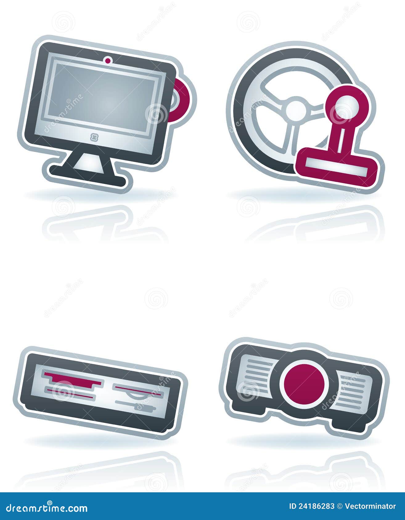 Computer Parts Cartoon Vector | CartoonDealer.com #26535073