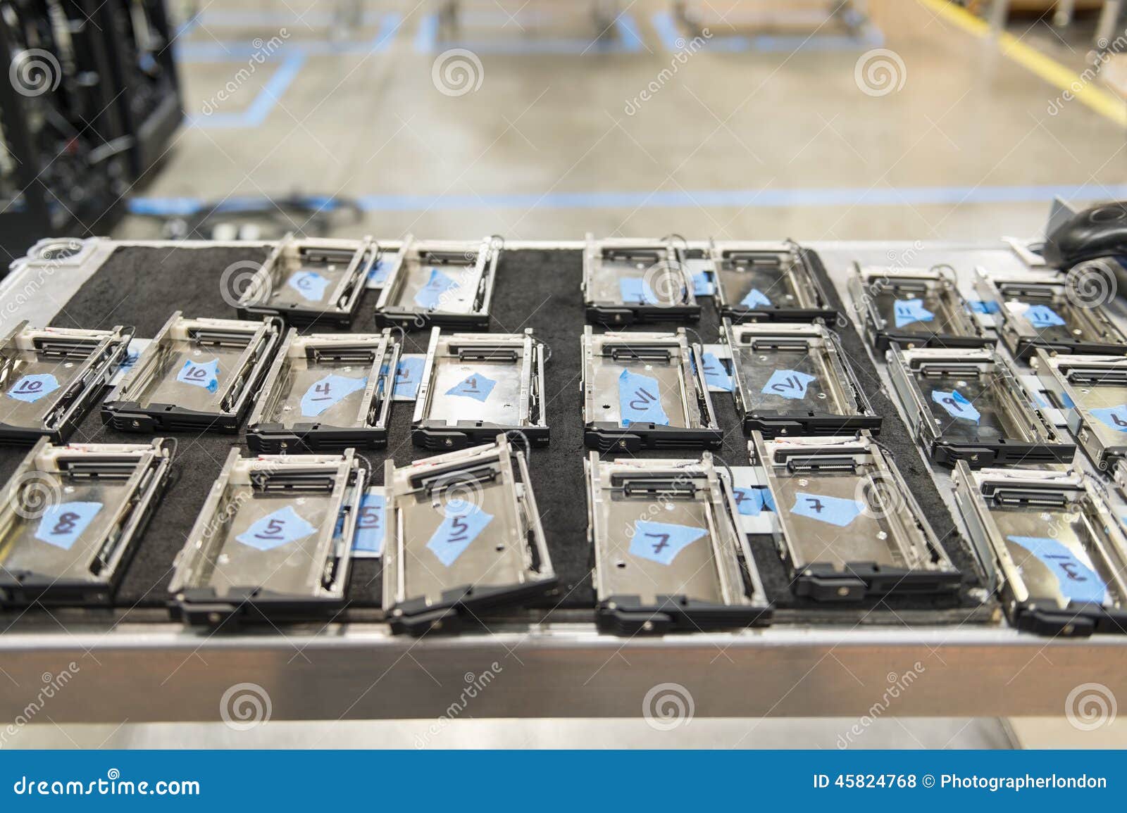 Computer Parts Arranged on Table Stock Photo - Image of indoors ...