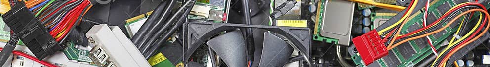 Computer parts banner stock photo. Image of disk, dent - 114172470