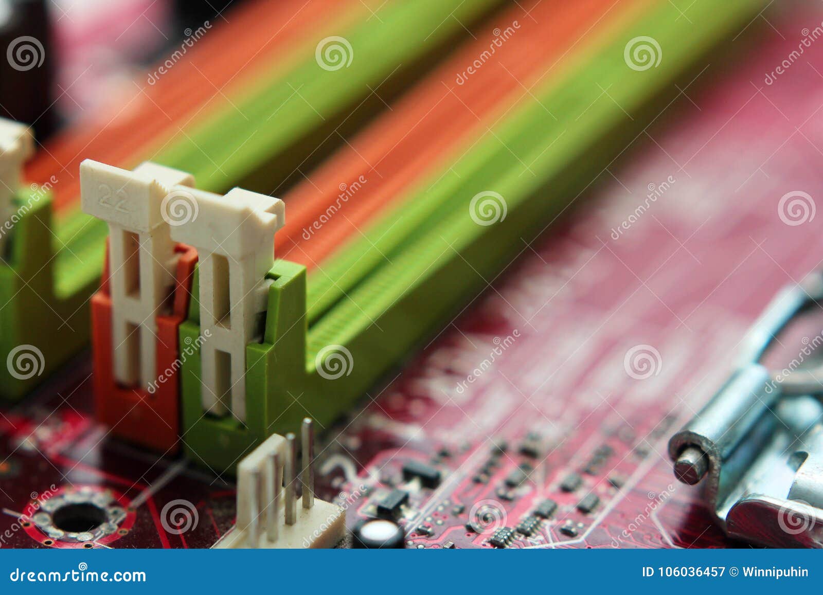 Computer Parts Close-up Abstract Background. Selective Focus Stock ...