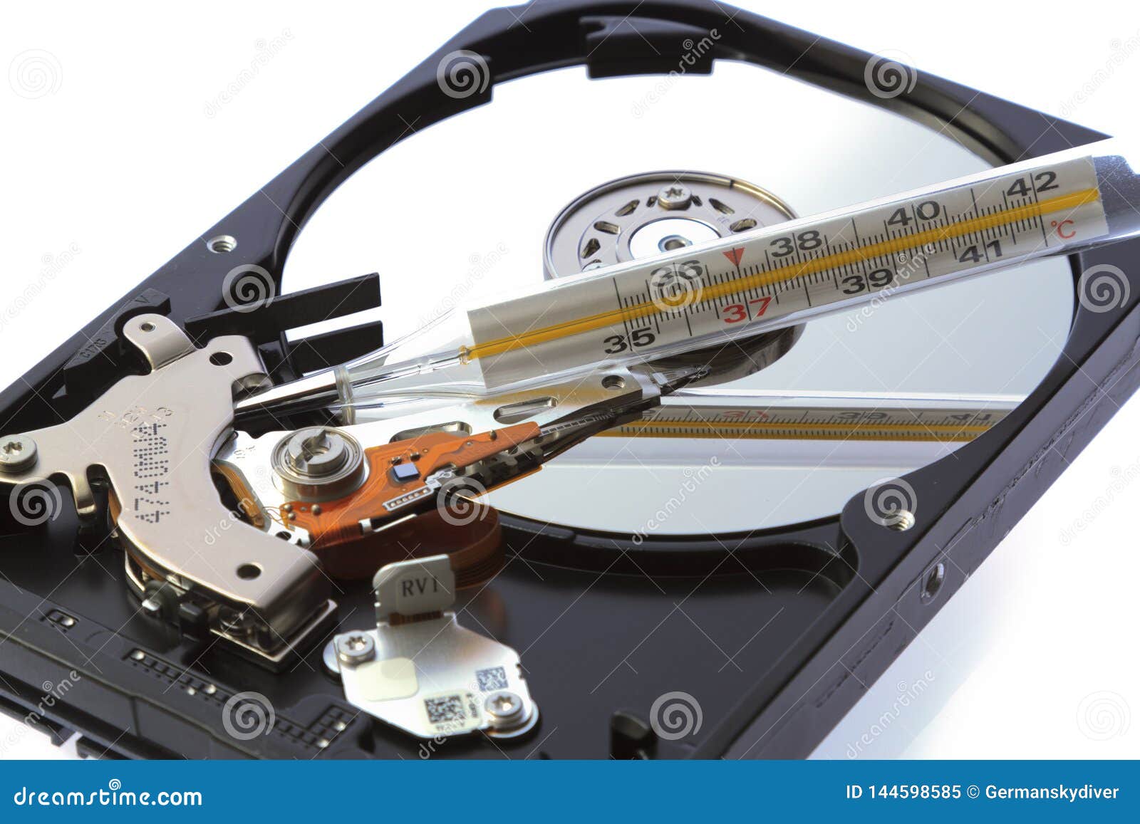 A Computer Disk with a High Temperature. Stock Image - Image of ...