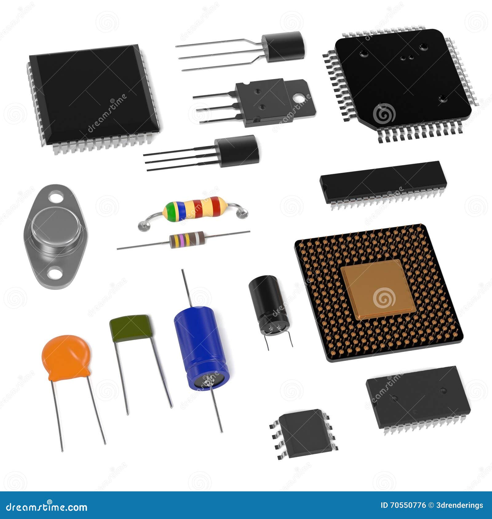 Computer parts stock illustration. Illustration of component - 70550776