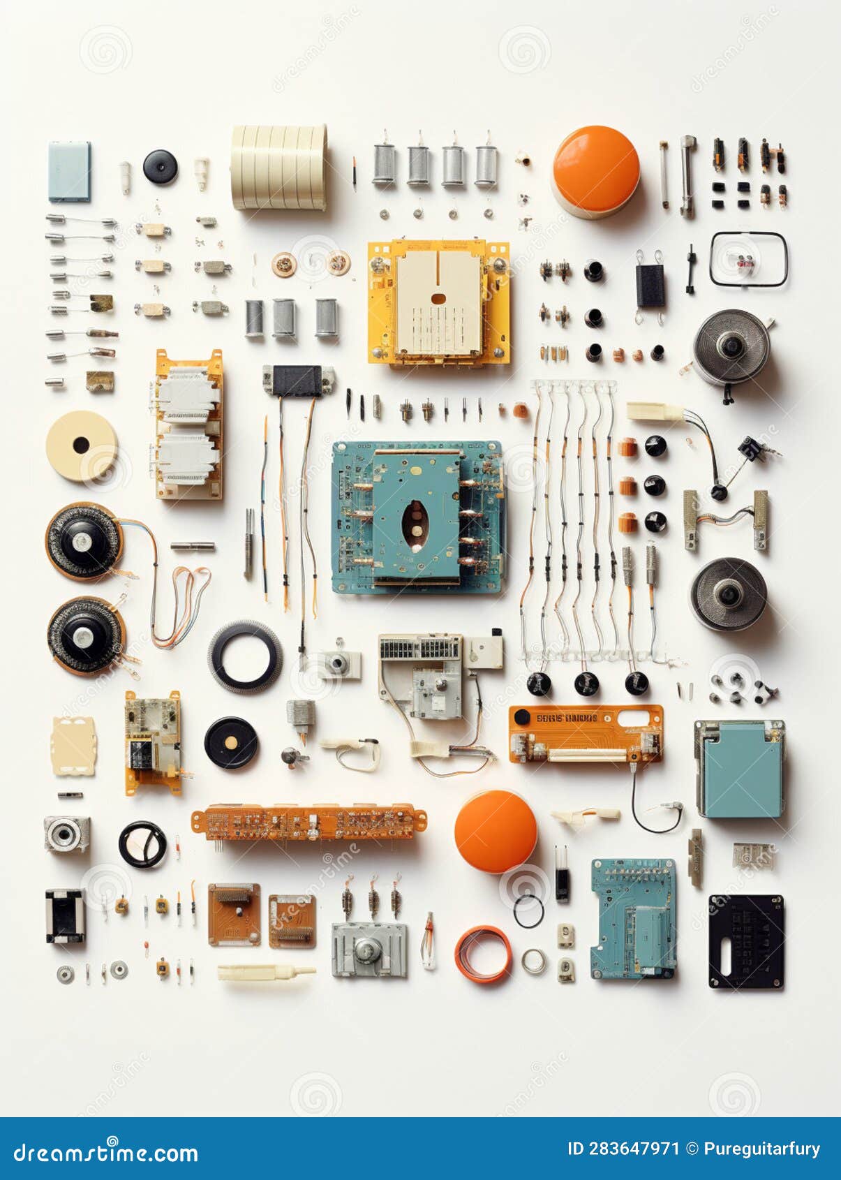 Computer Parts Layout stock illustration. Illustration of parts - 283647971