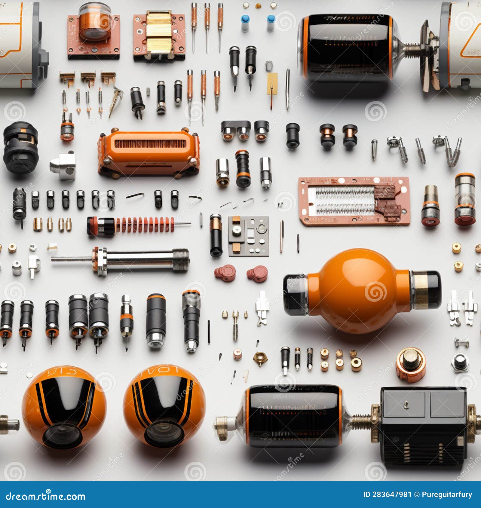 Computer Parts Layout stock illustration. Illustration of fuses - 283647981