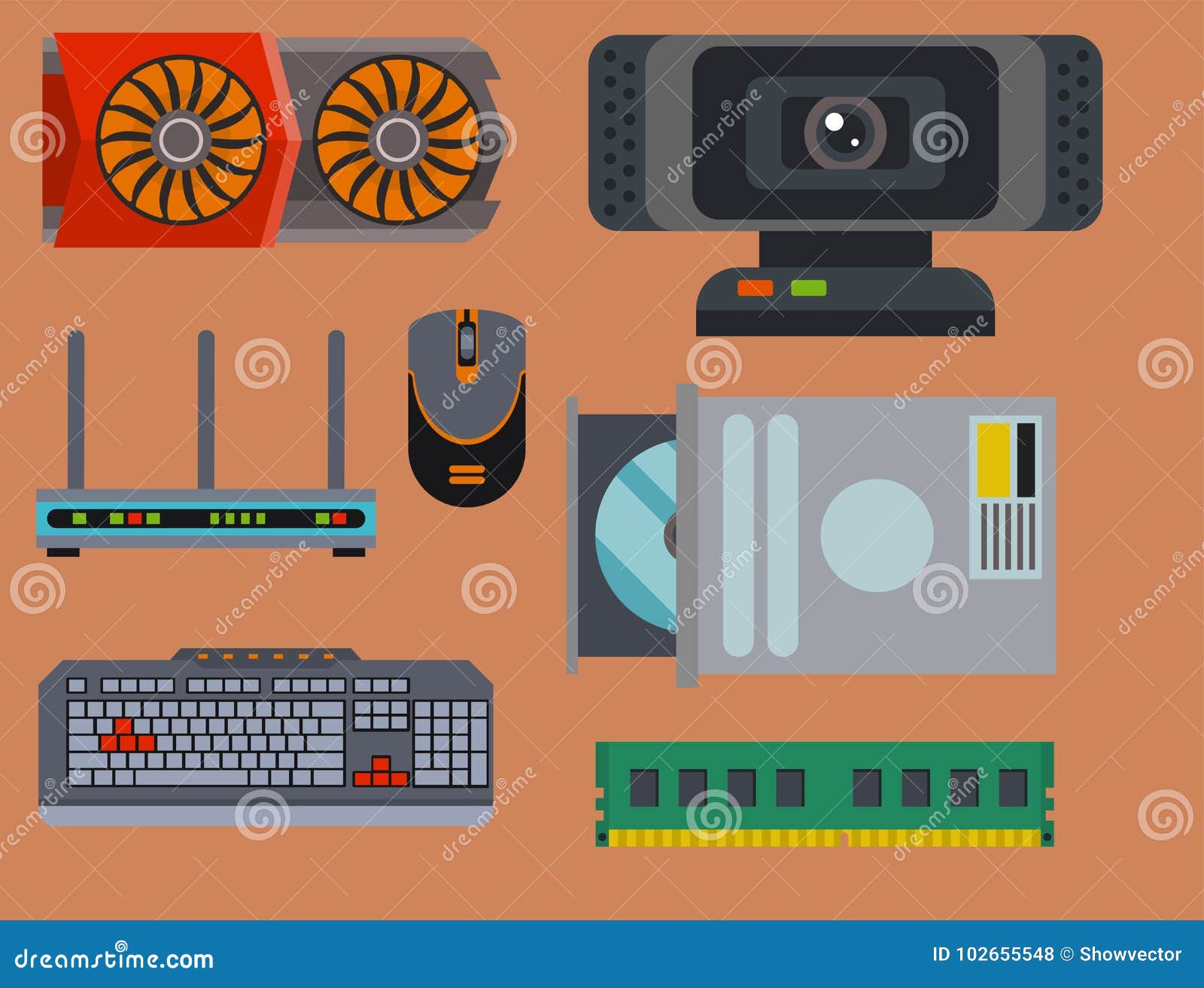 Computer Parts Network Component Accessories Various Electronics ...