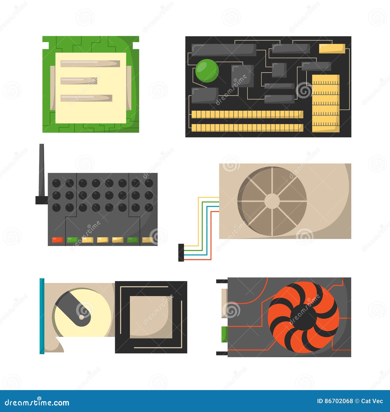 Computer Parts Network Component Accessories Various Electronics ...