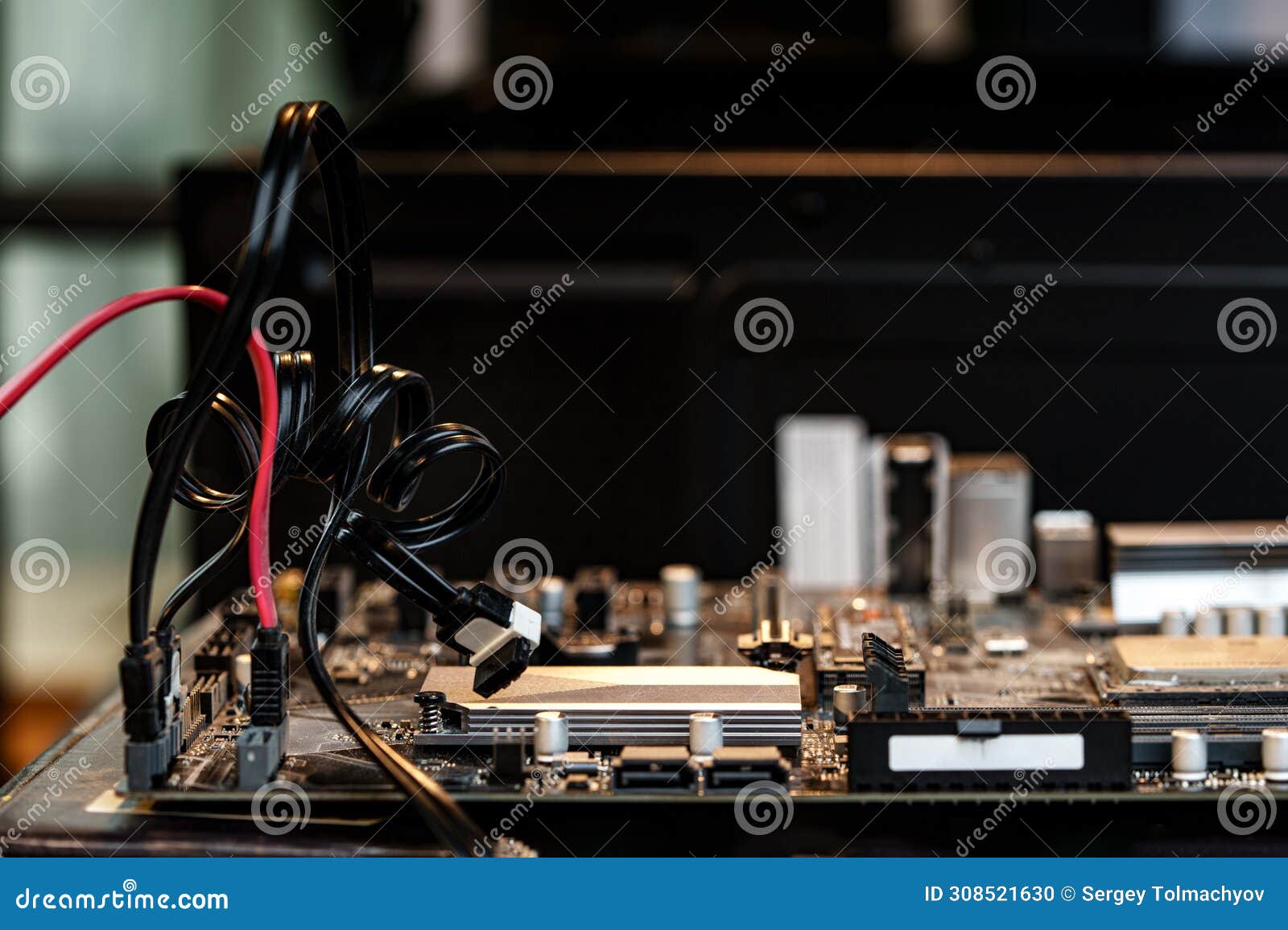 Computer Parts of Processing Unit Close Up Stock Photo - Image of ...
