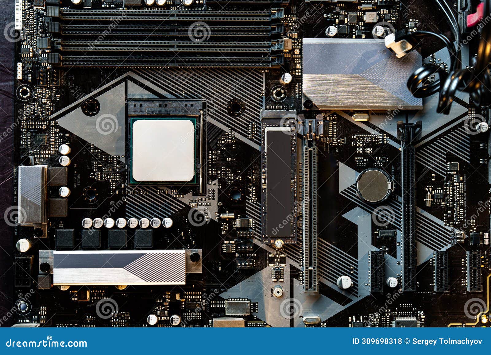 Computer Parts of Processing Unit Close Up Stock Photo - Image of ...