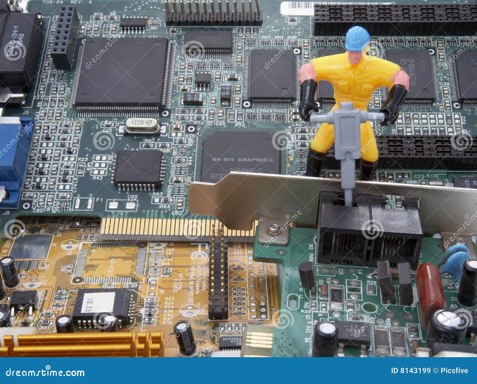 Computer Parts Repair Worker 1 Stock Image - Image of activity, card ...