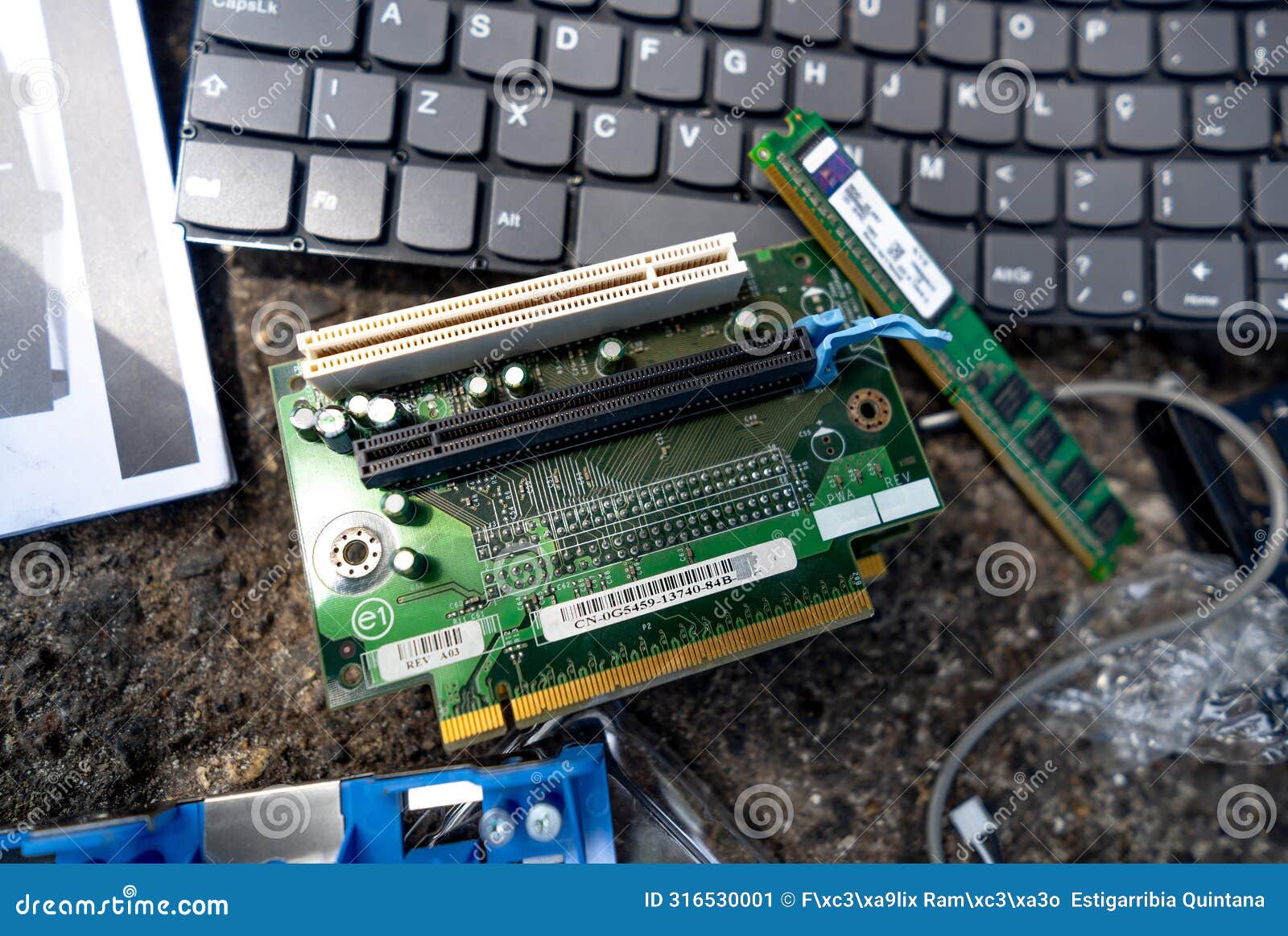 It and Computer Parts Thrown on the Floor Stock Image - Image of floor ...