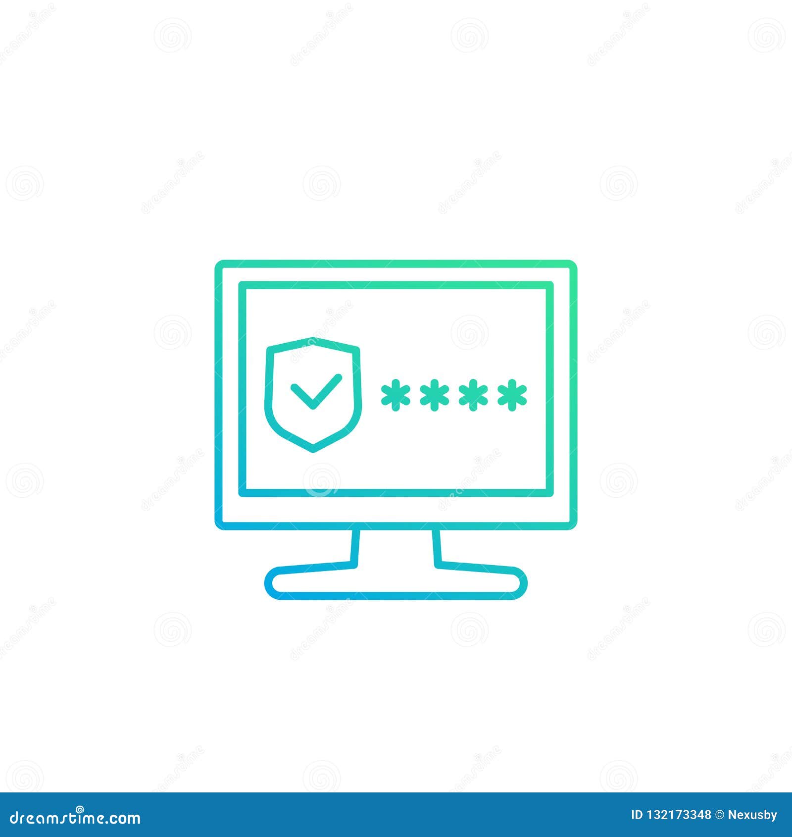 Authorize Linear Icon. Modern Outline Authorize Logo Concept On Cartoon ...