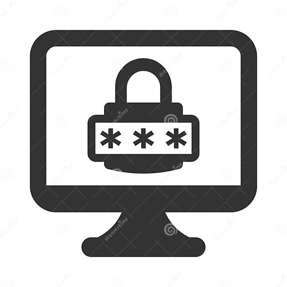 Computer password icon stock vector. Illustration of safety - 274944903