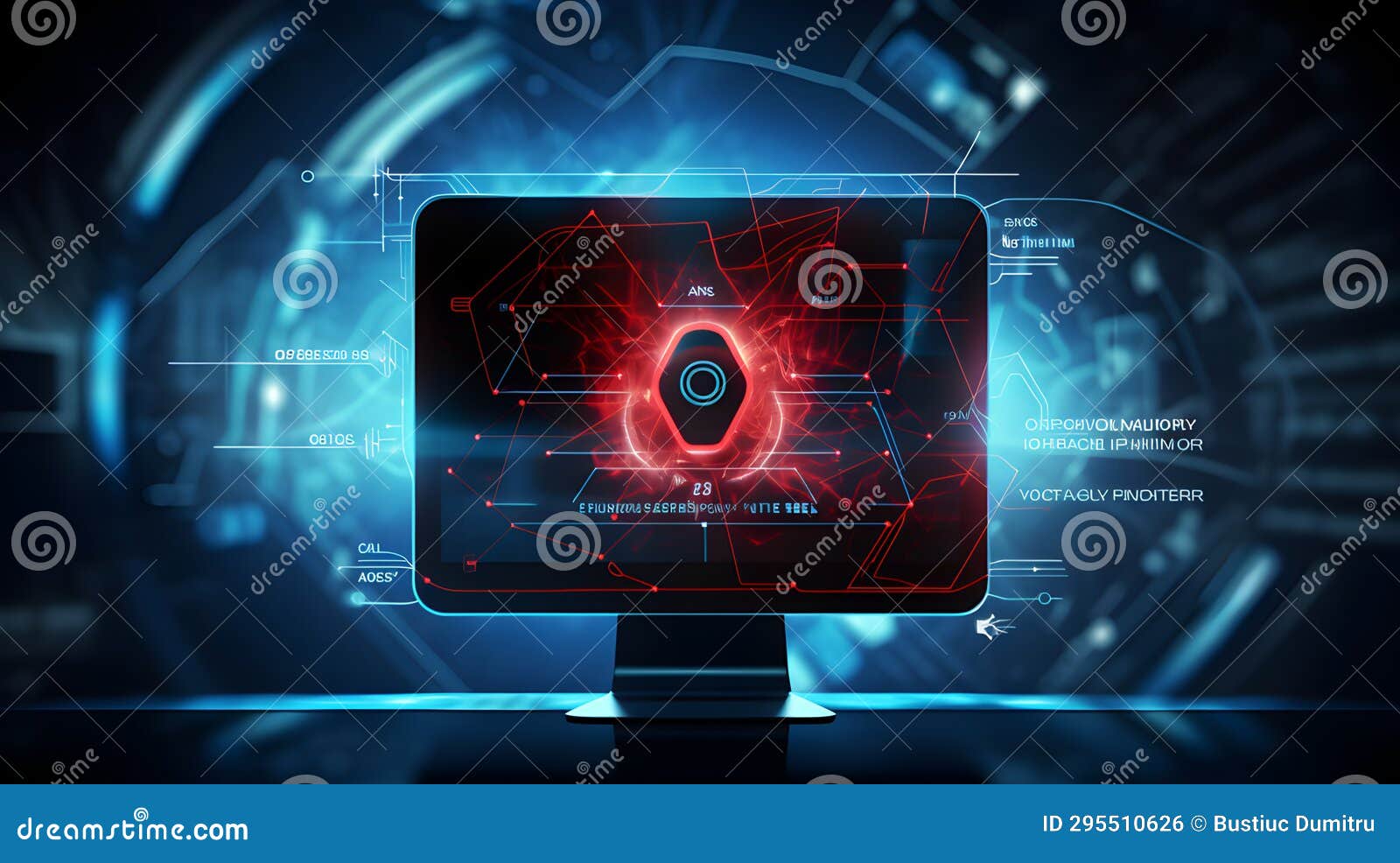 Computer with Password Login on Screen, Cyber Security and Password ...