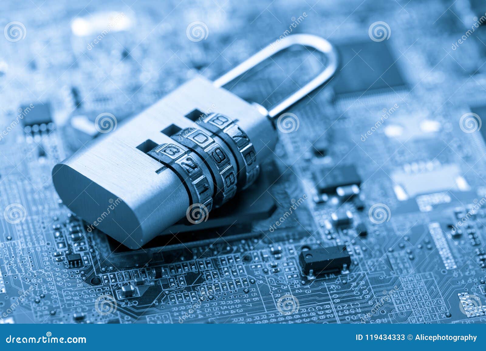 Computer, Password & Virus Security Protection from Hacking Stock Image ...