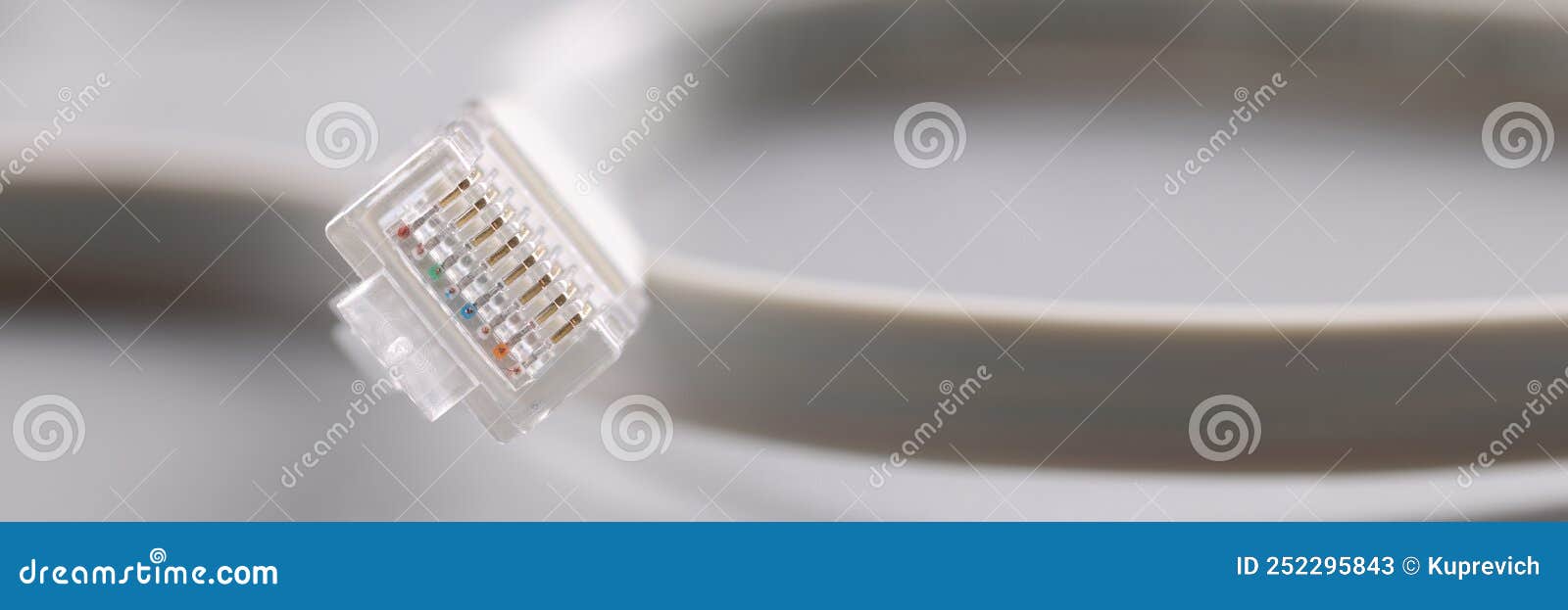 Computer Patch Cord Cable on Gray Background Stock Image - Image of ...