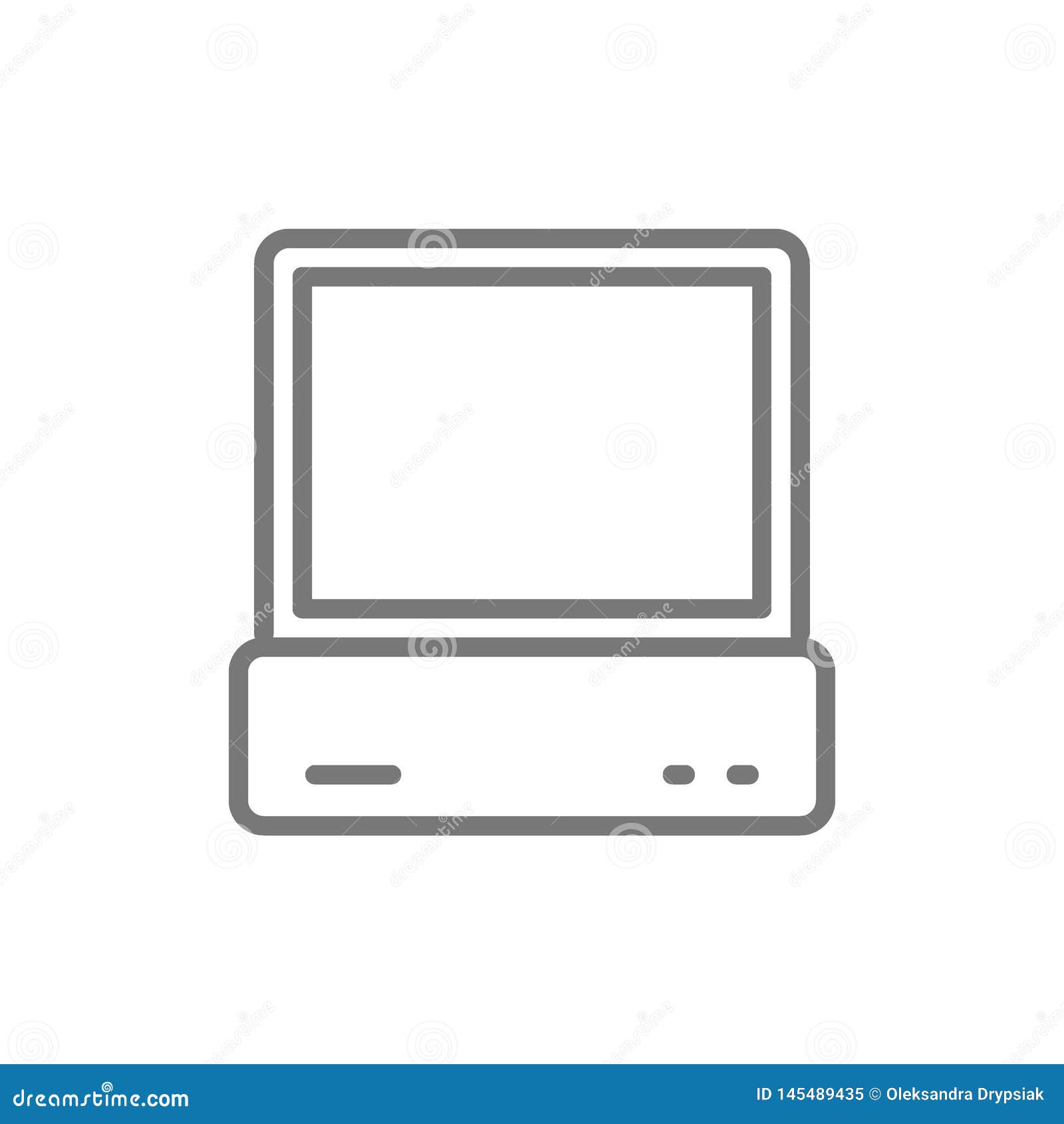 Computer, Pc, Console Line Icon. Stock Vector - Illustration of hard ...