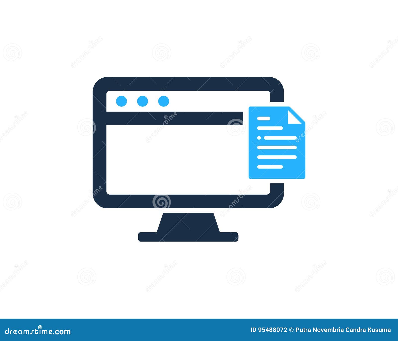 Computer PC Document Icon Logo Design Element Stock Vector ...