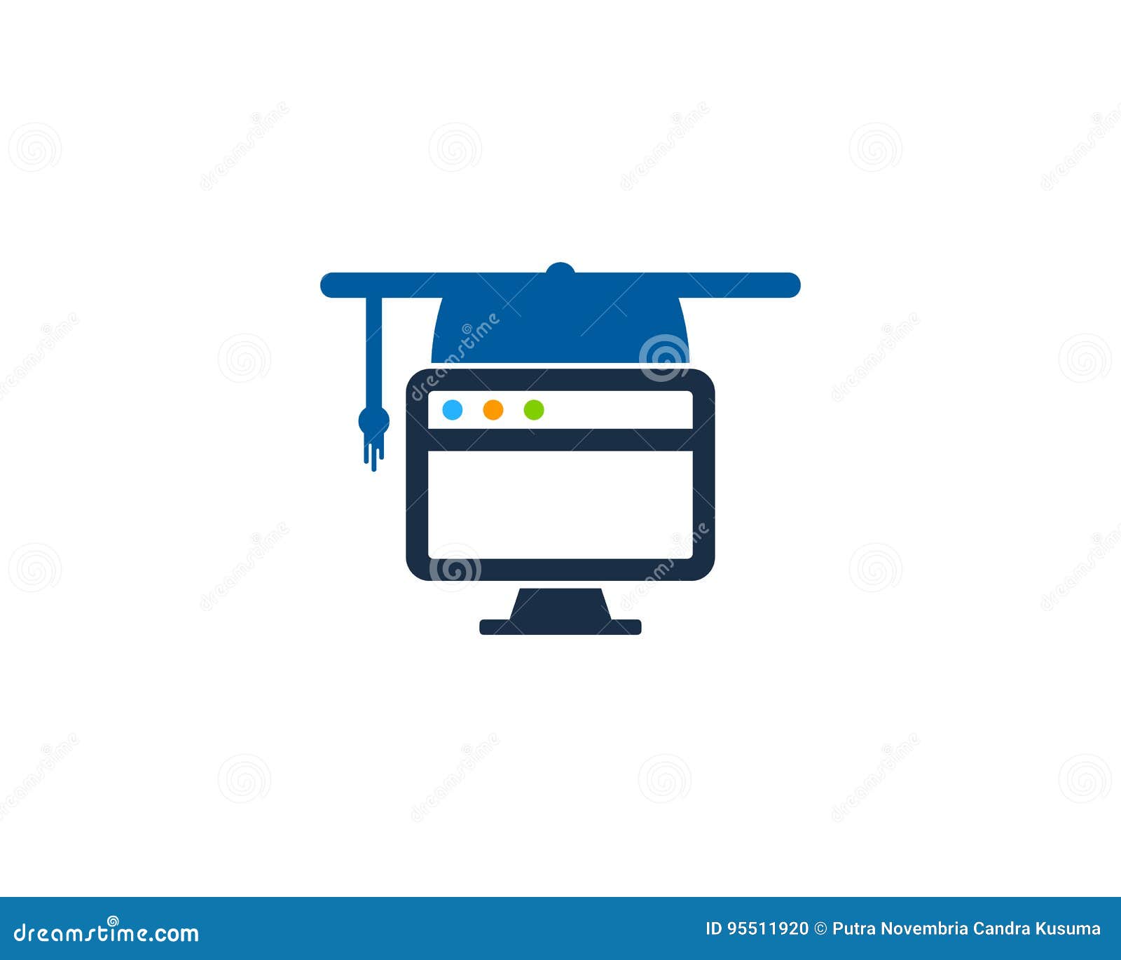 Computer PC Education Icon Logo Design ELement Stock Vector ...