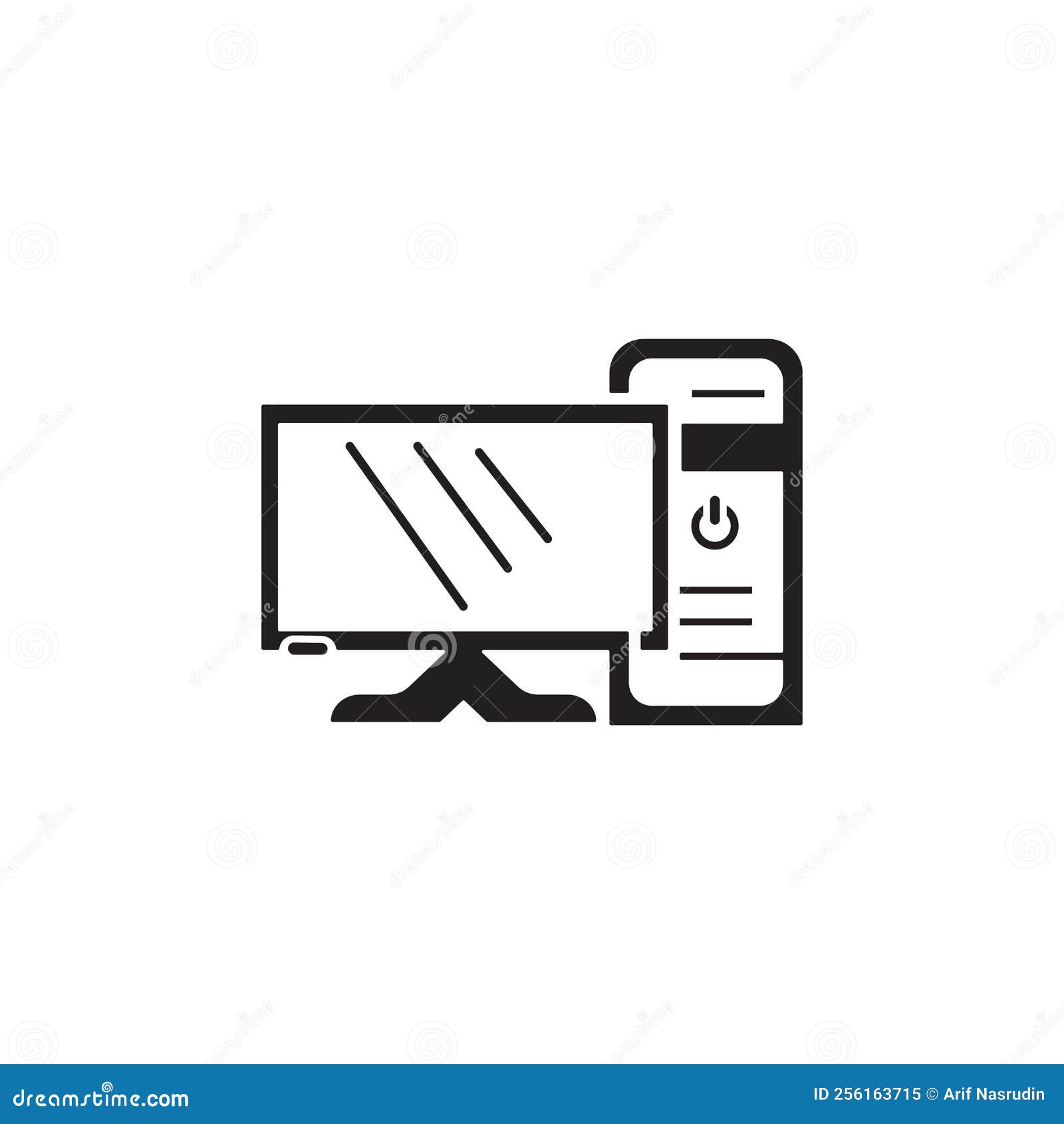 Computer or PC Flat Icon Display Vector Image Stock Illustration ... Computer or PC Flat Icon Display Vector Image Stock Illustration ...