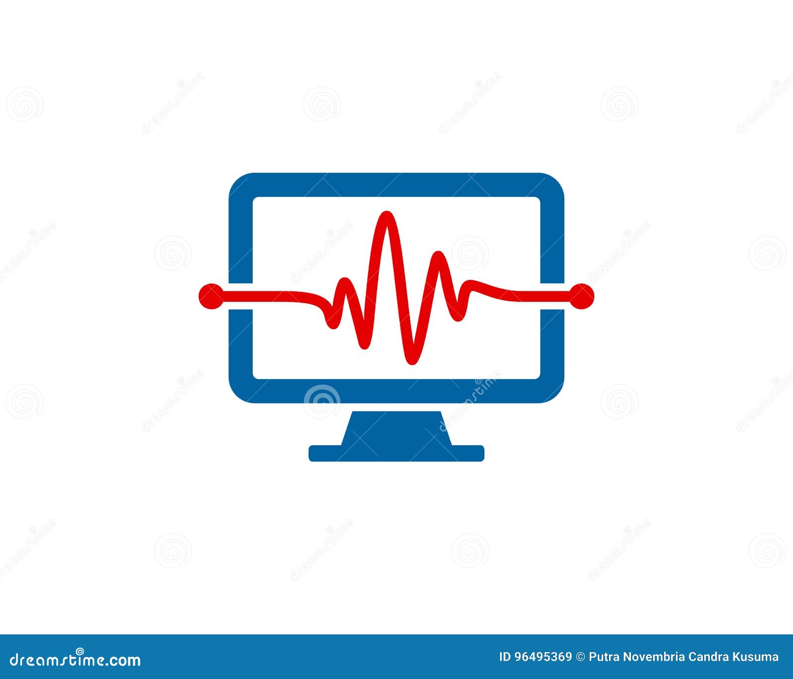 Computer PC Medical Icon Logo Design Element Stock Vector ...