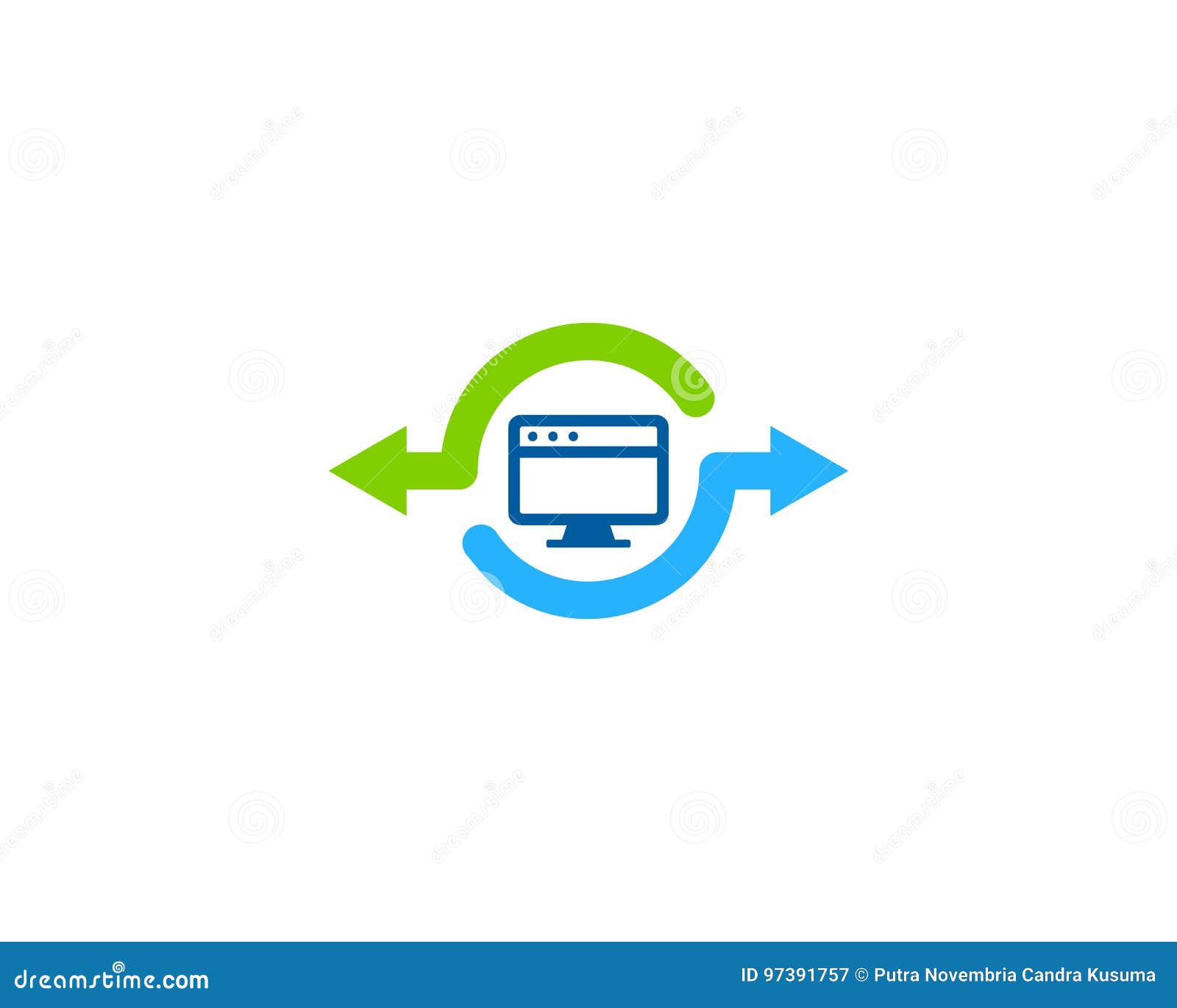 Computer PC Share Icon Logo Design Element Stock Vector - Illustration ...