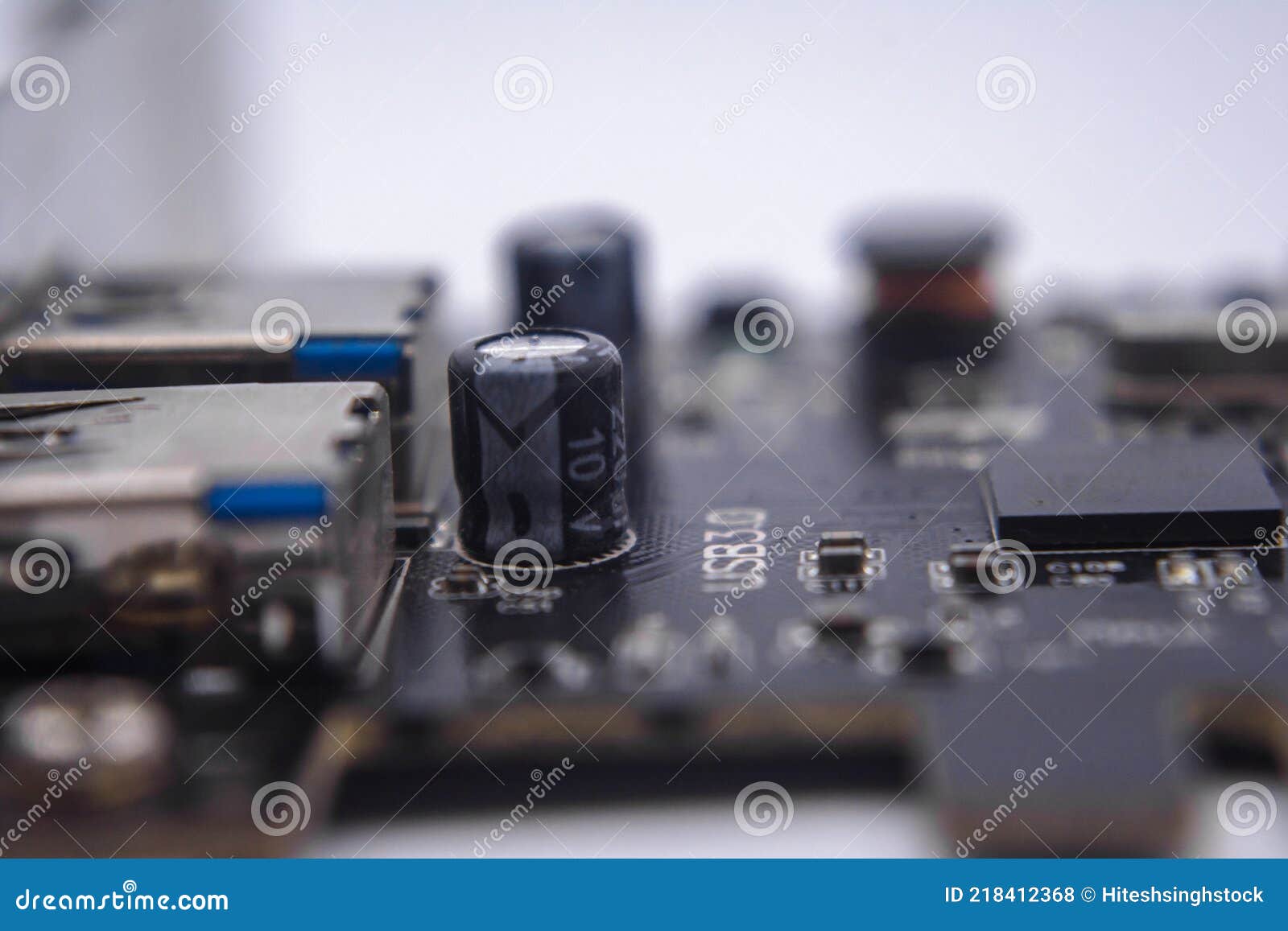 Computer PCI-E To USB 3.0 Expasion Card on White Background. PCI ...