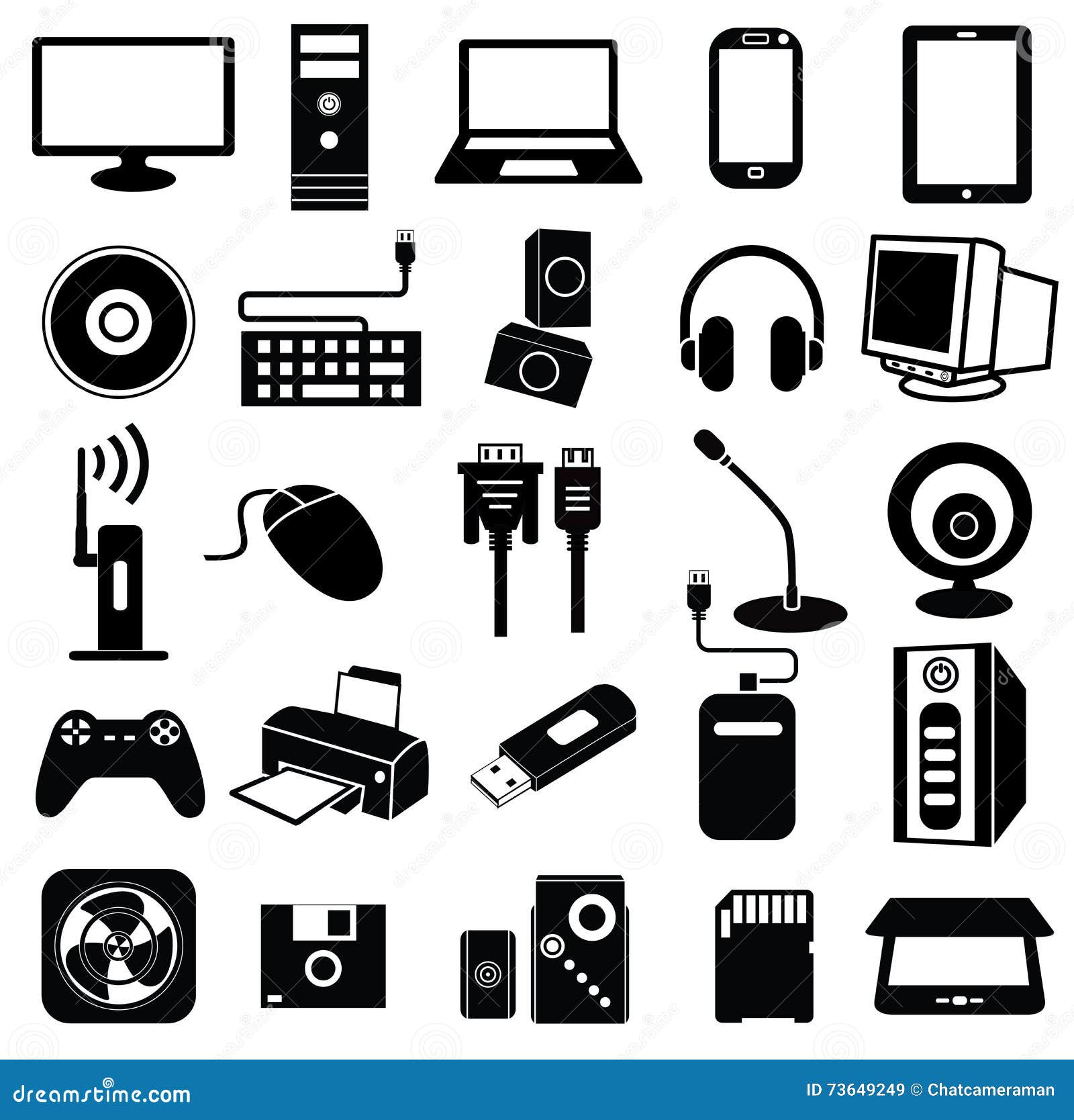 Computer peripheral icon stock vector. Illustration of microphone ...