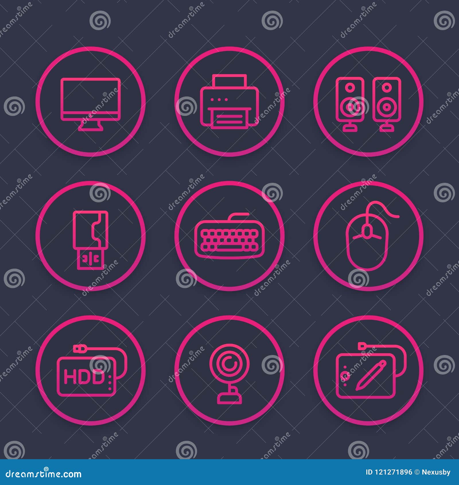 IT Peripherals Repair Isolated Cartoon Vector Illustrations ...