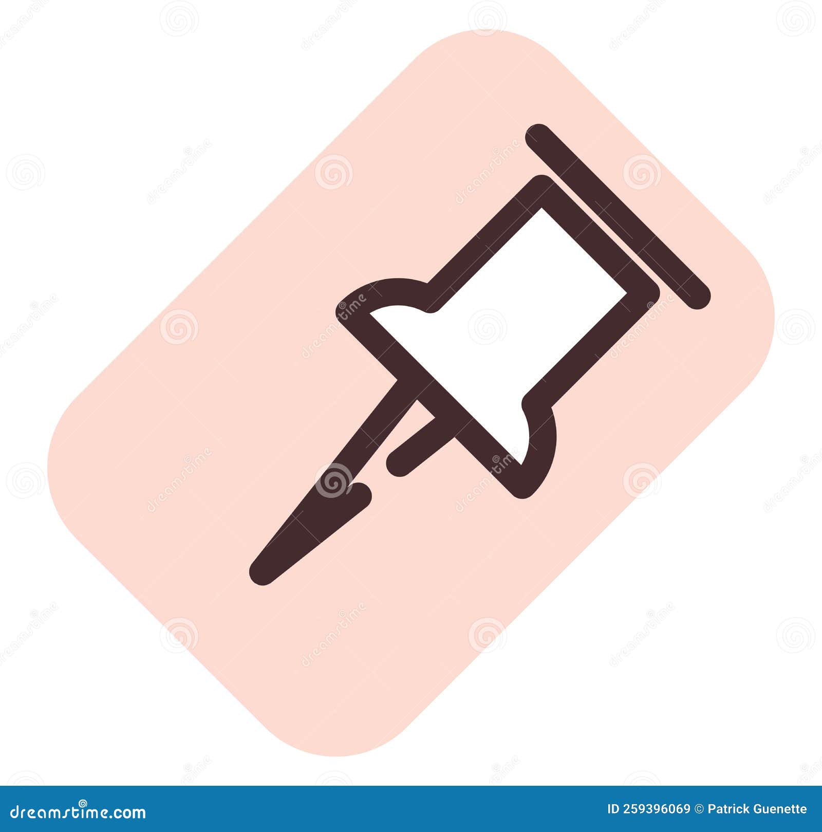 Computer pin, icon stock vector. Illustration of location - 259396069