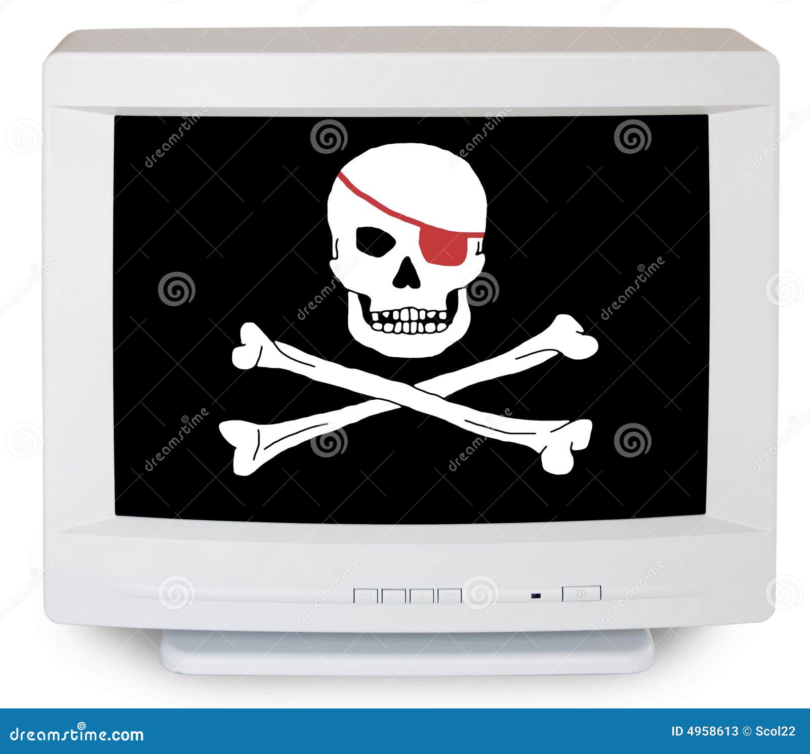Computer Pirate stock image. Image of access, desktop - 4958613