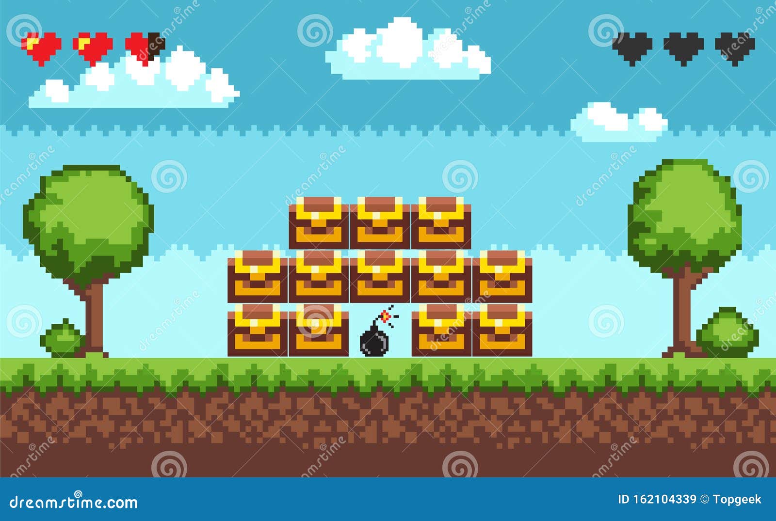 Computer Pixel Art Extravaganza Stock Illustration | CartoonDealer.com ...