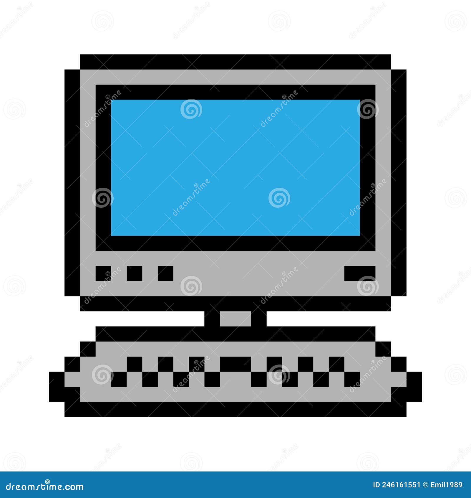 Computer Pixel Art Extravaganza Stock Illustration | CartoonDealer.com ...