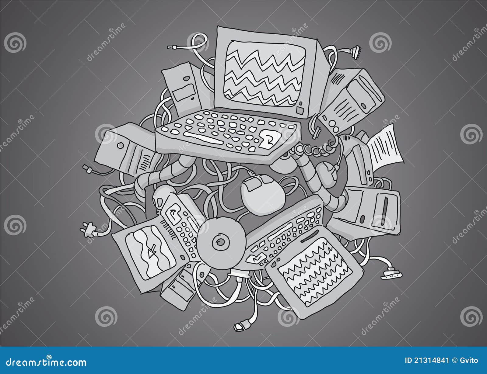 Computer planet stock vector. Illustration of keyboard - 21314841