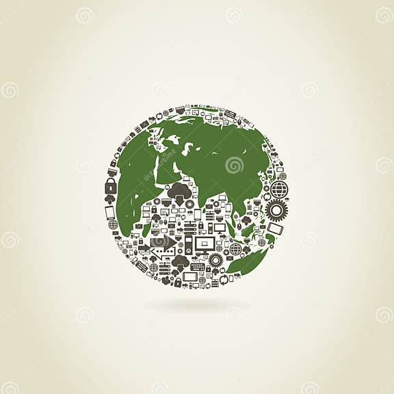 Computer a planet stock vector. Illustration of knowledge - 29621674