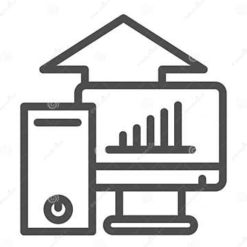 Computer Platform Testing Line Icon. Test Hardware Components and Up ...
