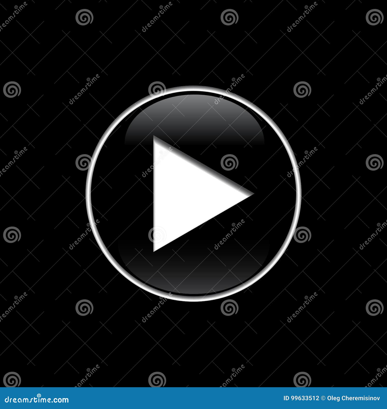 Vector Black Play Symbol. Computer Player Element. Stock Vector ...