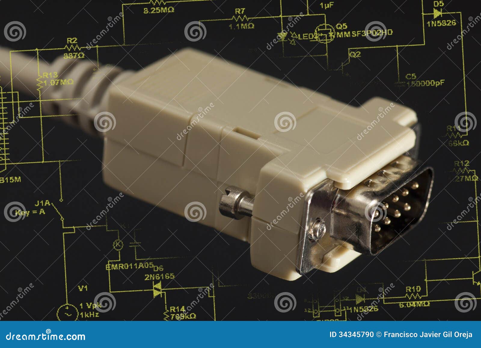 Computer plug stock photo. Image of science, electronic - 34345790
