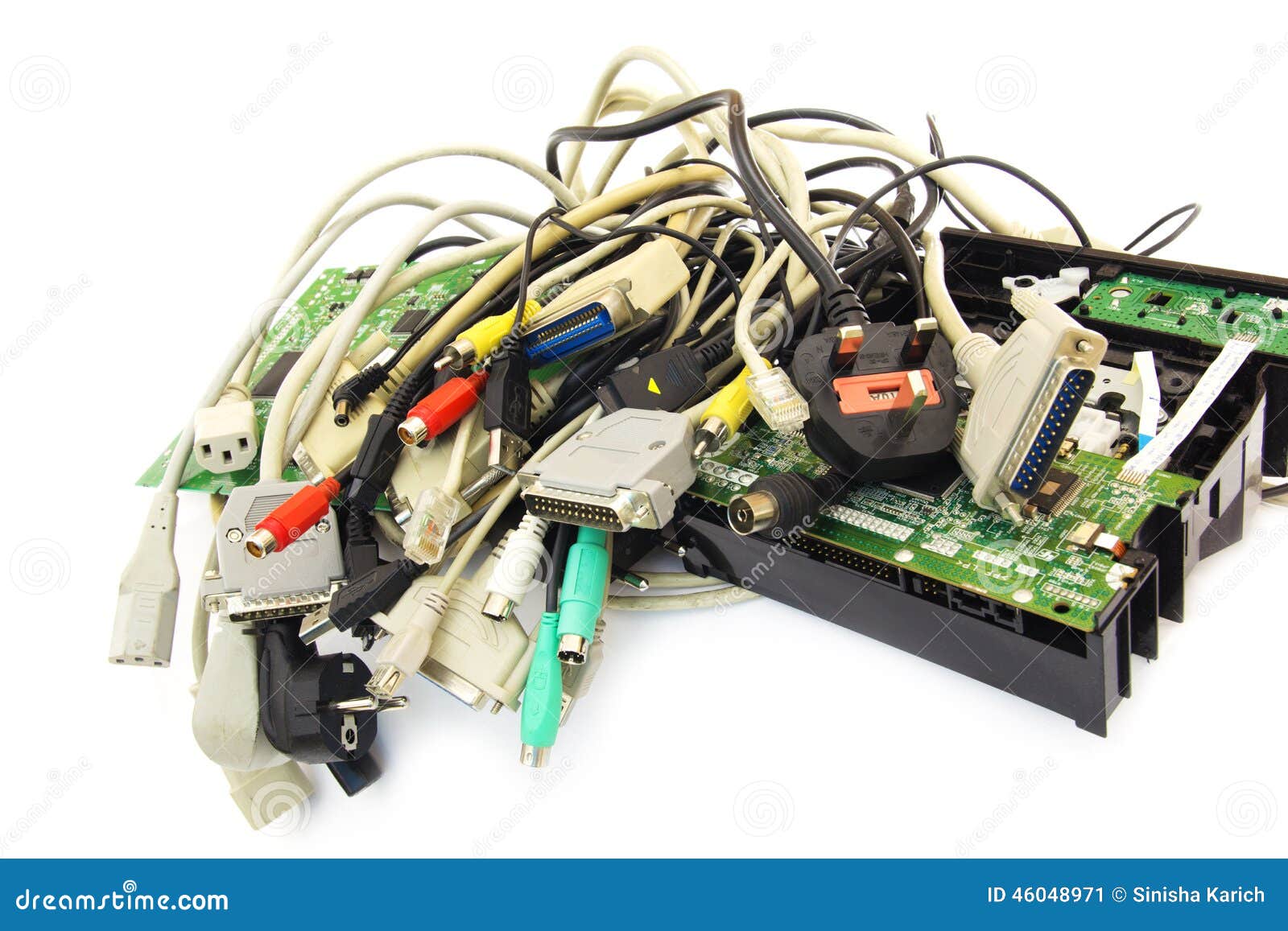Computer Plugs. stock image. Image of cord, isolated - 46048971