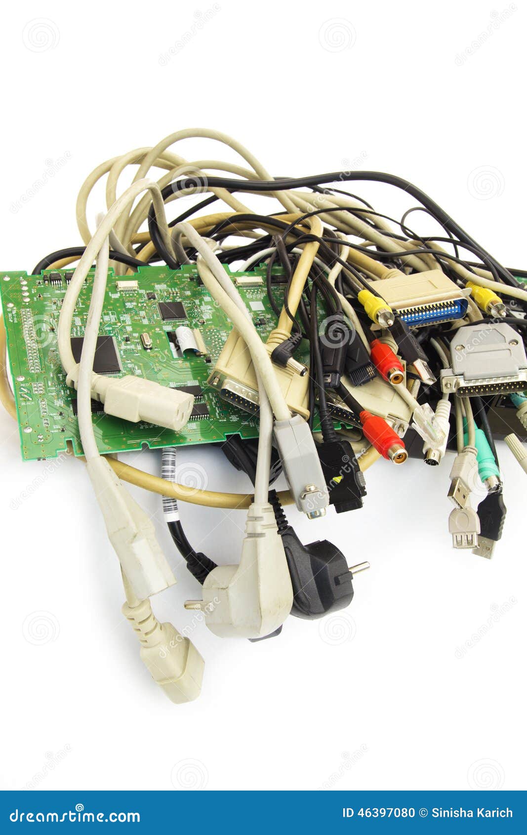 Computer Plugs. stock photo. Image of connectors, adapter - 46397080