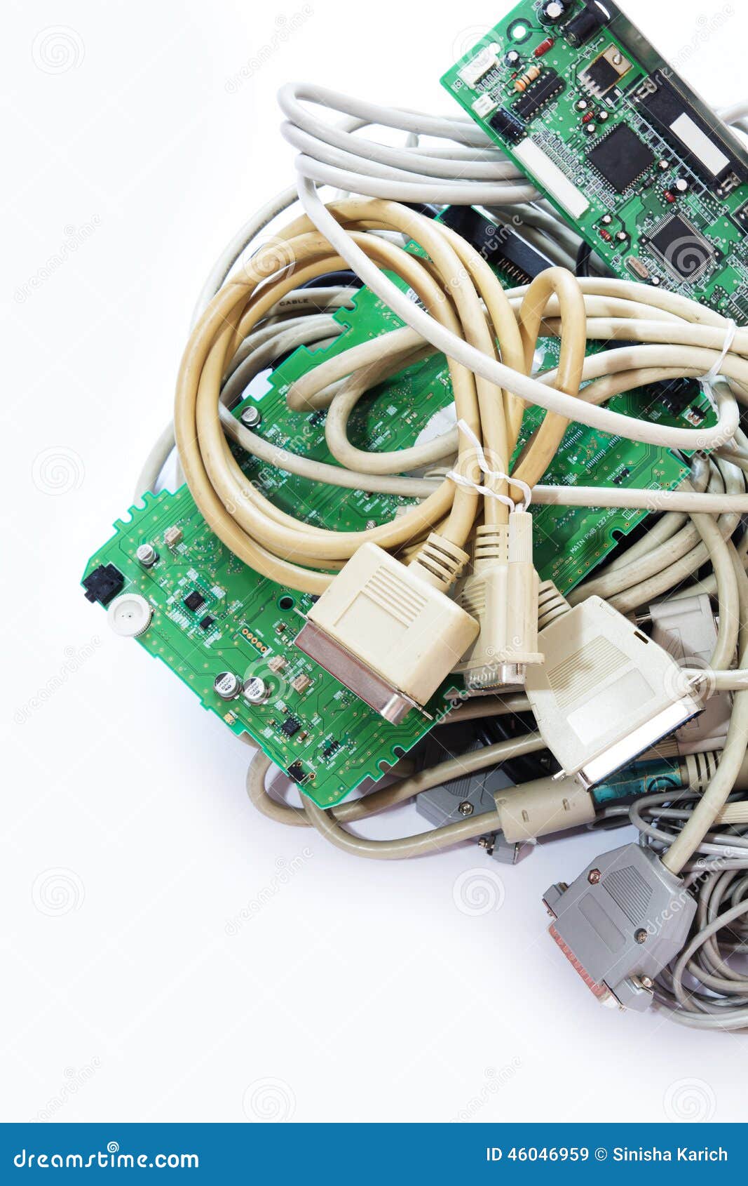 Computer Plugs. stock image. Image of hardware, heap - 46046959