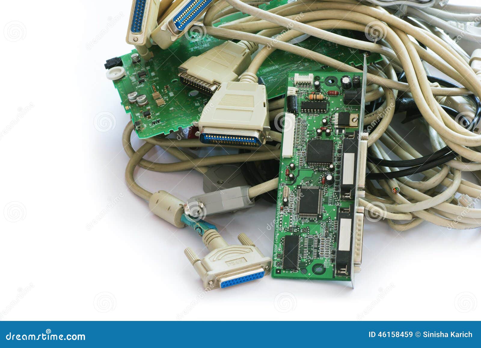 Computer Plugs. stock image. Image of background, computer - 46158459