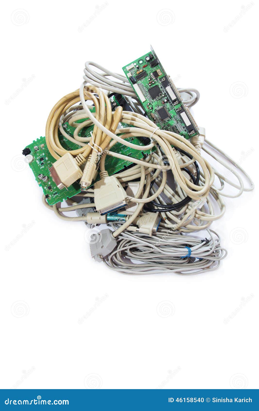 Computer Plugs. stock photo. Image of equipment, electric - 46158540
