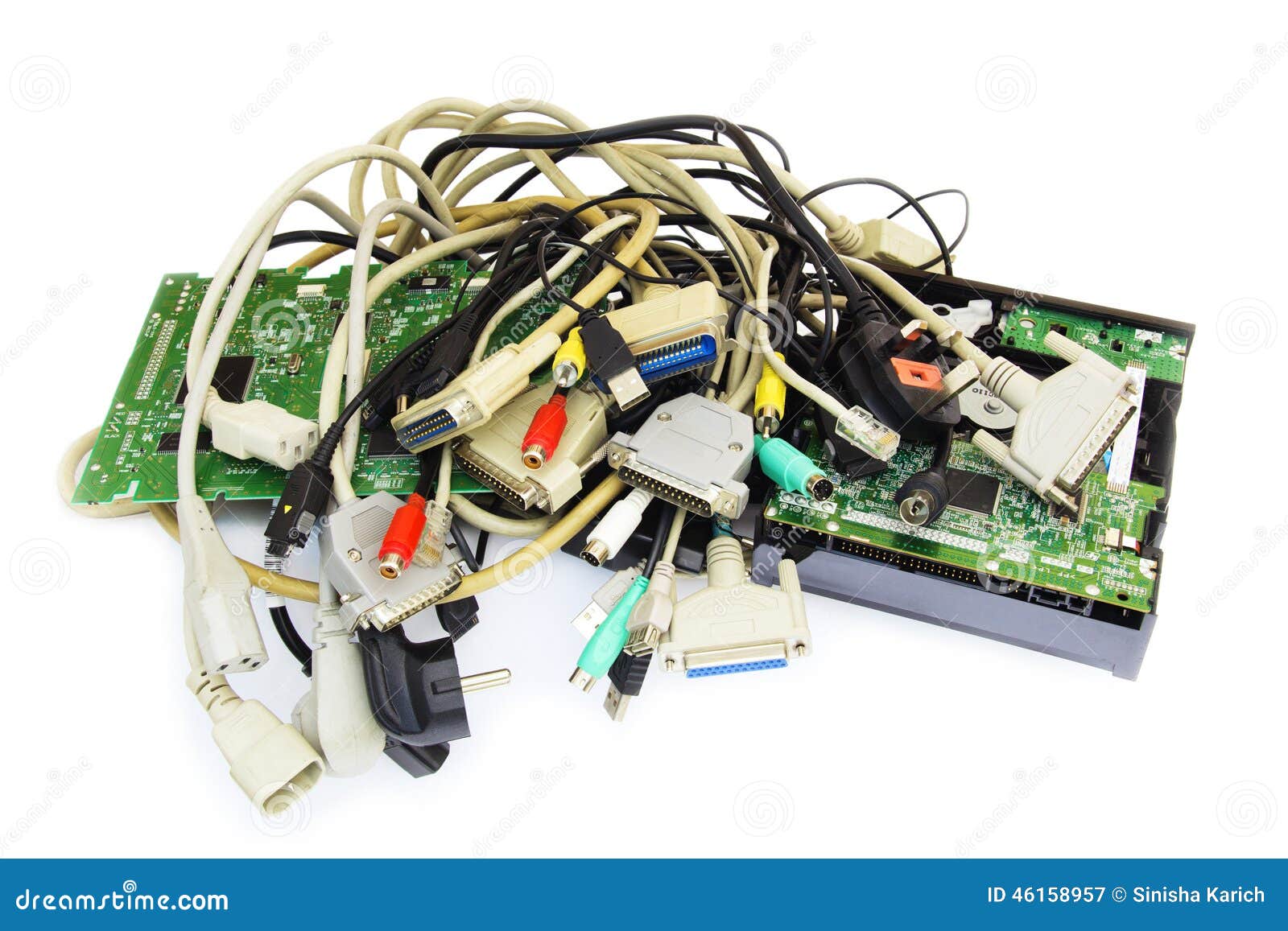 Computer Plugs. stock image. Image of link, accessory - 46158957