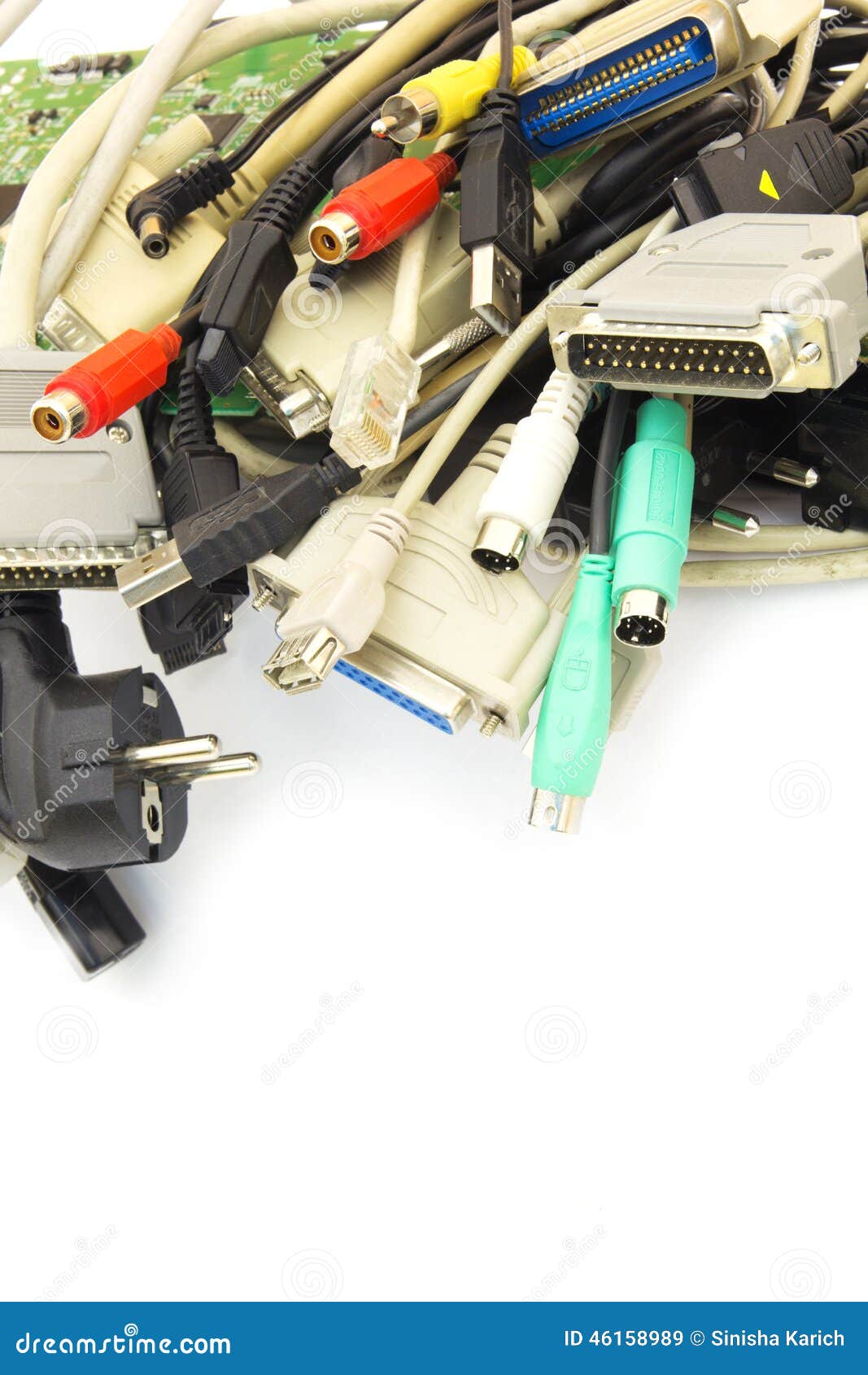 Computer Plugs. stock image. Image of connector, networking - 46158989